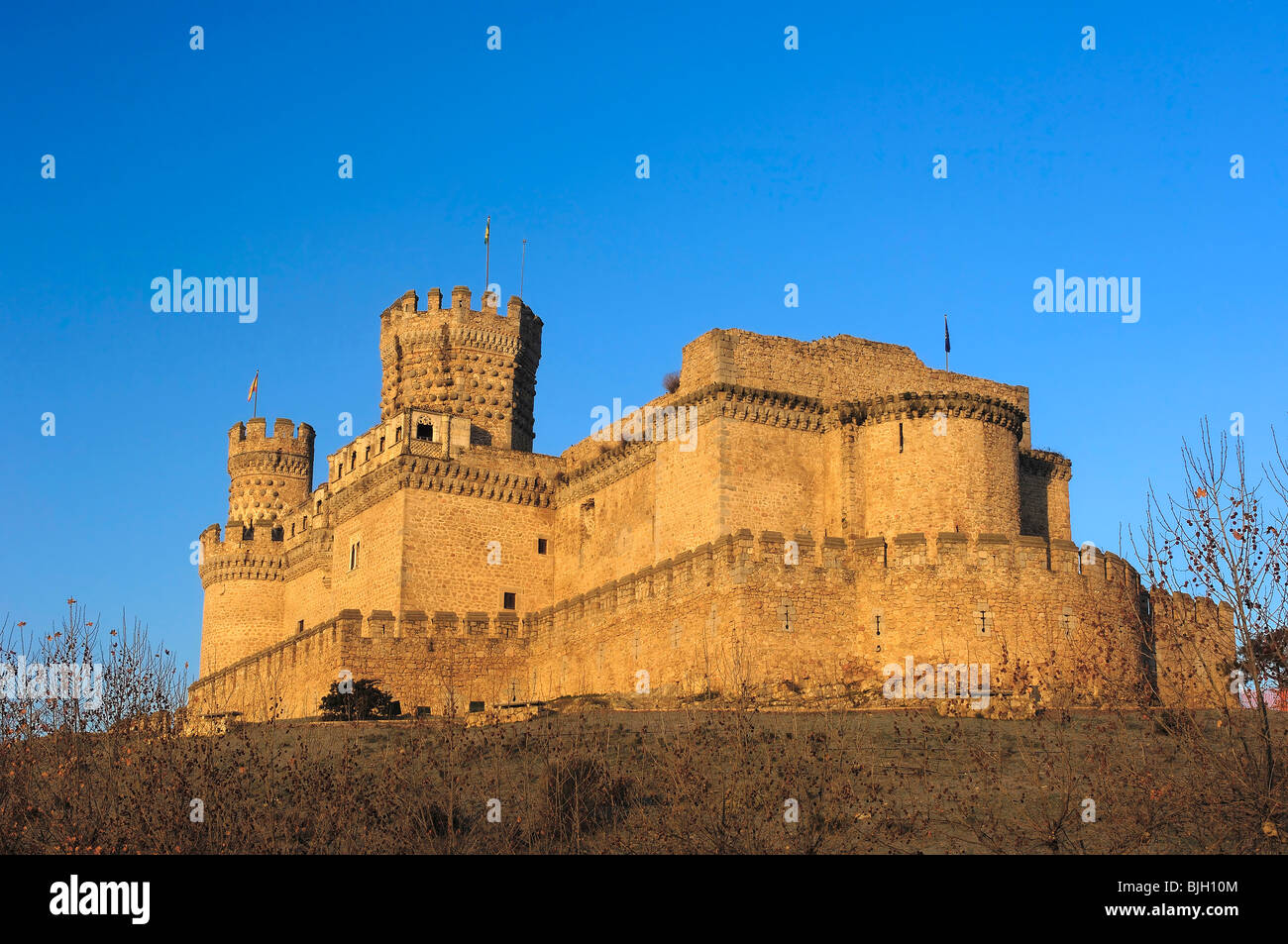 Castle of Manzanares el Real. Madrid. Spain Stock Photo - Alamy