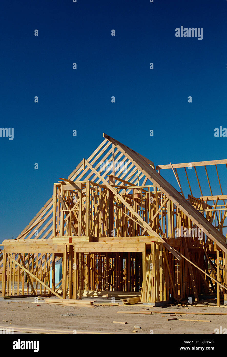 Wooden frame house exterior peaks hi-res stock photography and images ...