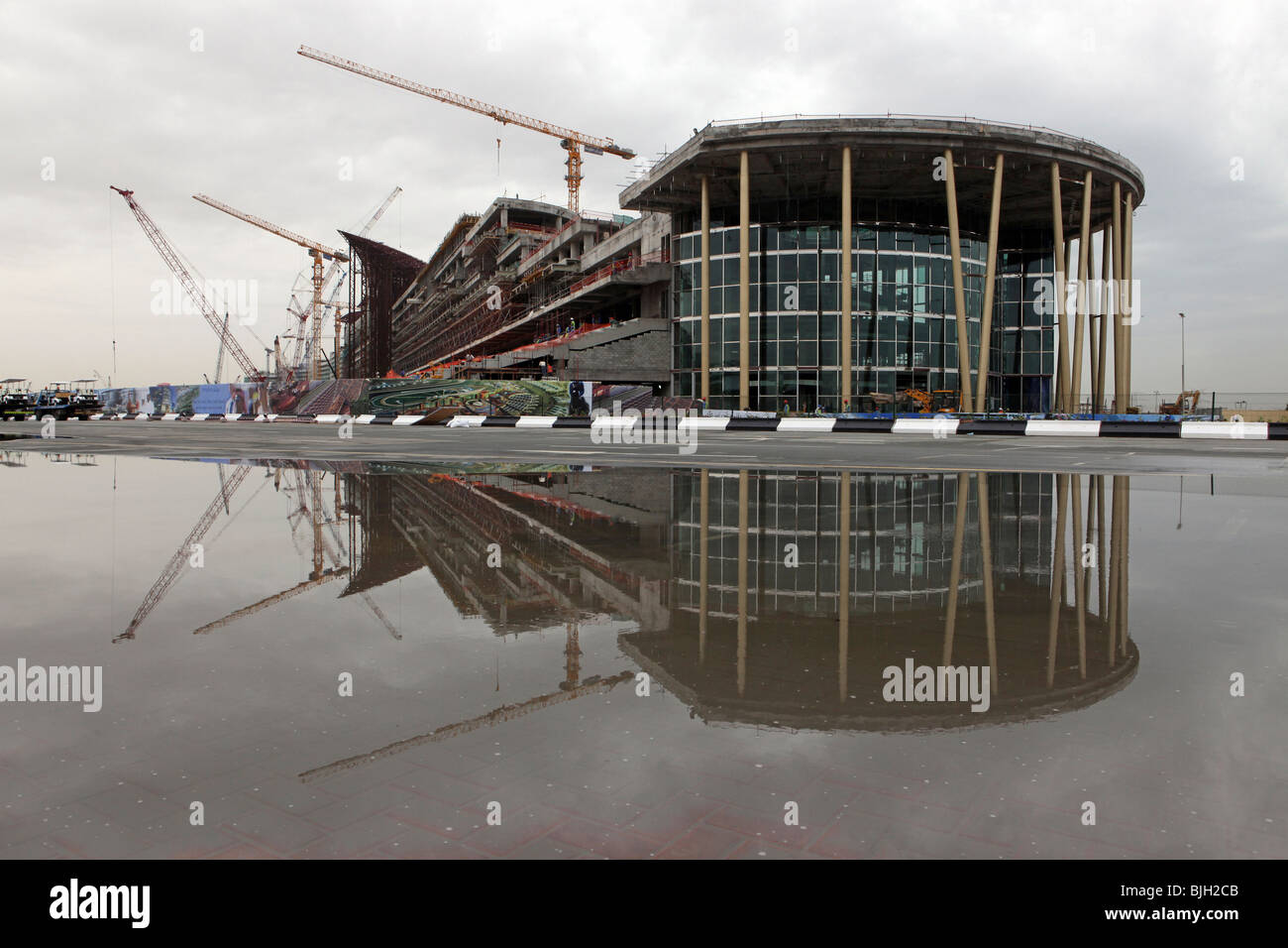 Meydan Racecourse under construction, Dubai, United Arab Emirates Stock ...