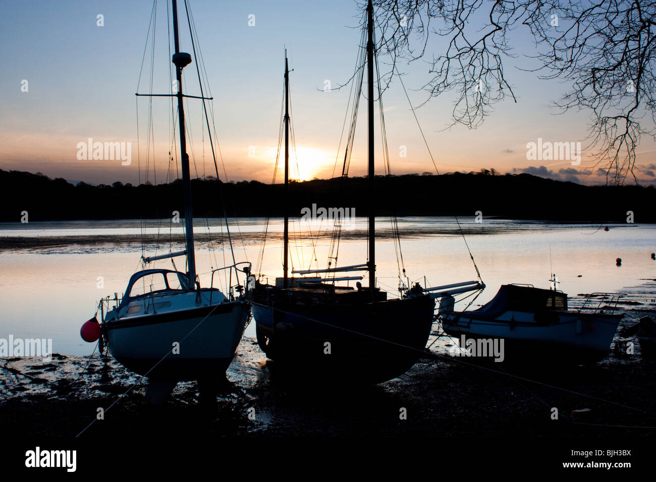 Sunny Corner Malpas Truro Cornwall England Stock Photo - Alamy