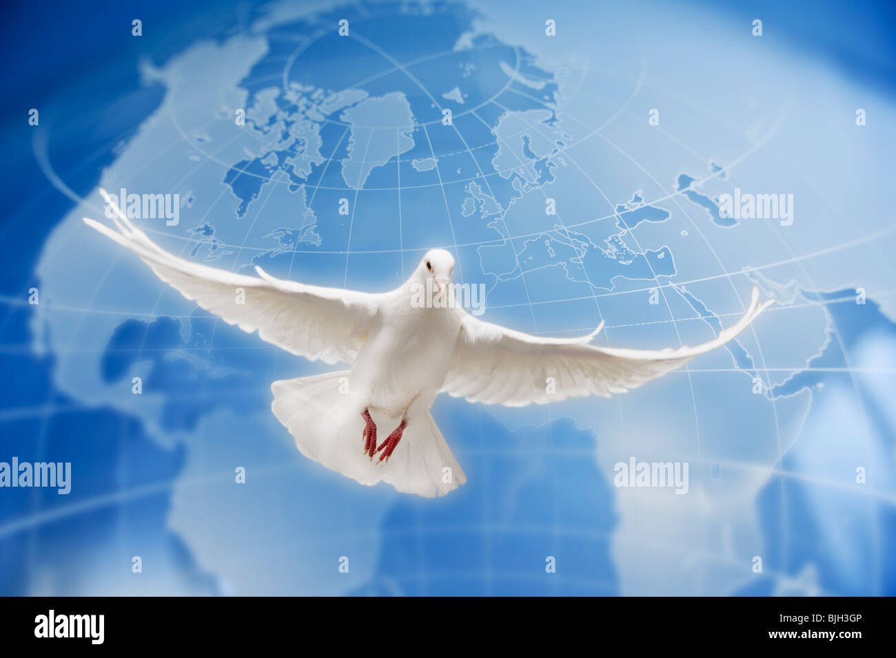 Dove flying earth hi-res stock photography and images - Alamy