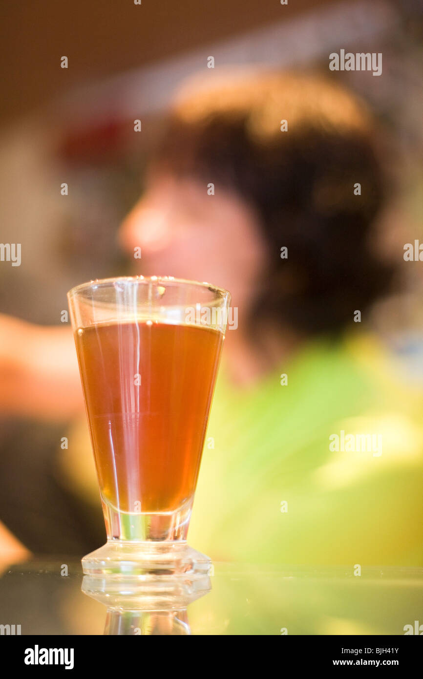 A glass of grog stands on a bar in Madeira, Portugal Stock Photo - Alamy