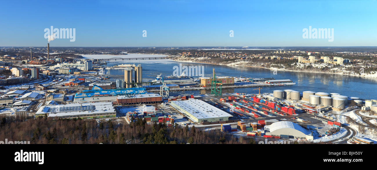 Stockholm panorama port Stock Photo - Alamy