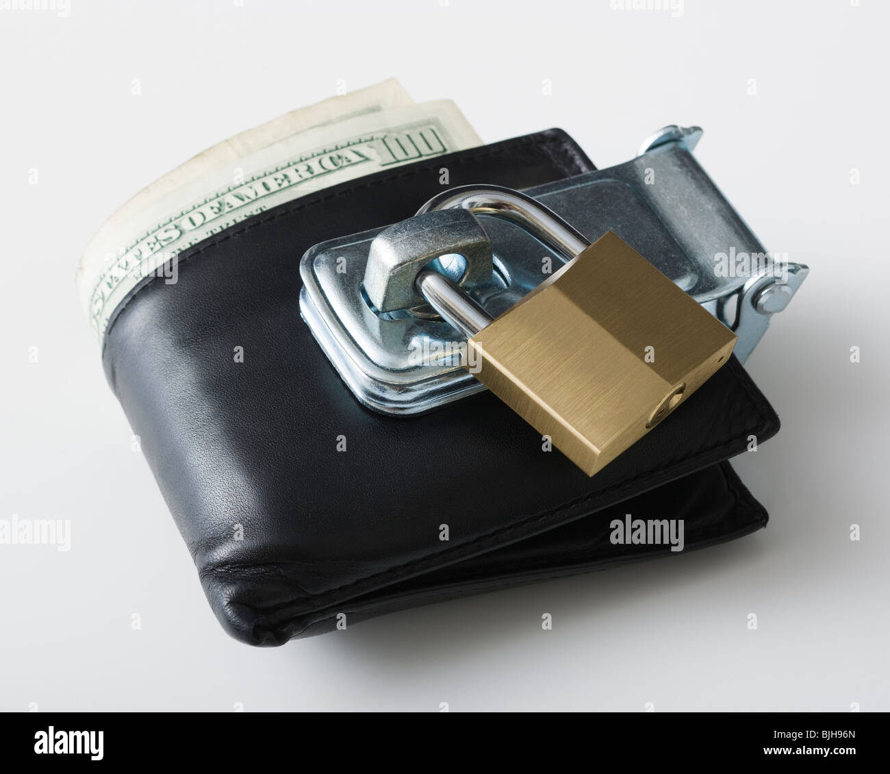 wallet with a padlock on it Stock Photo - Alamy