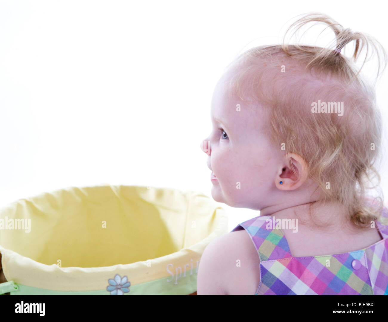 Child side profile white background hi-res stock photography and images ...