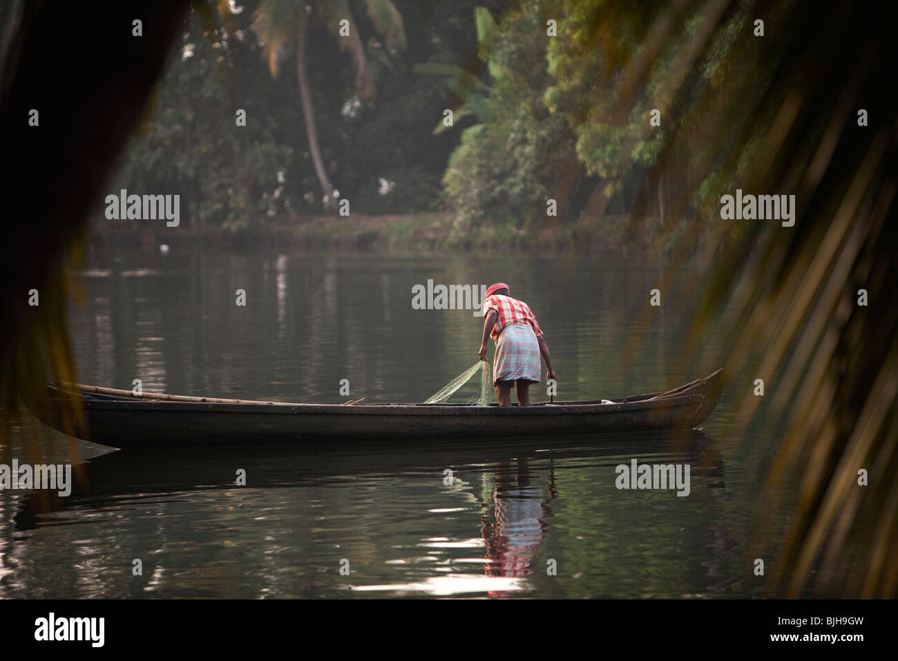 Kerala backwater fishing hi-res stock photography and images - Alamy
