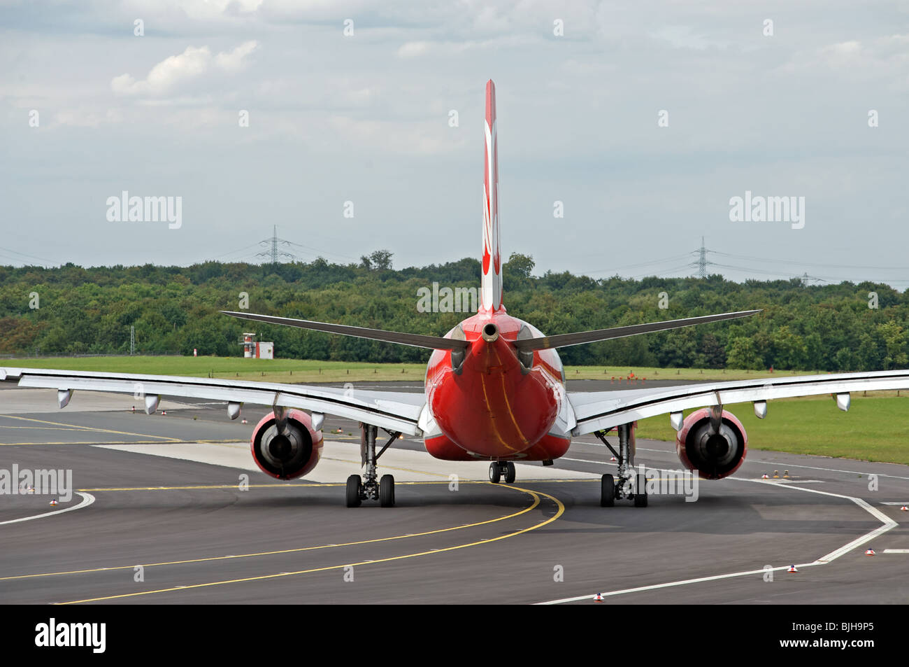 Rear end view of an Air Berlin Airbus A300-300 passenger airliner Stock ...