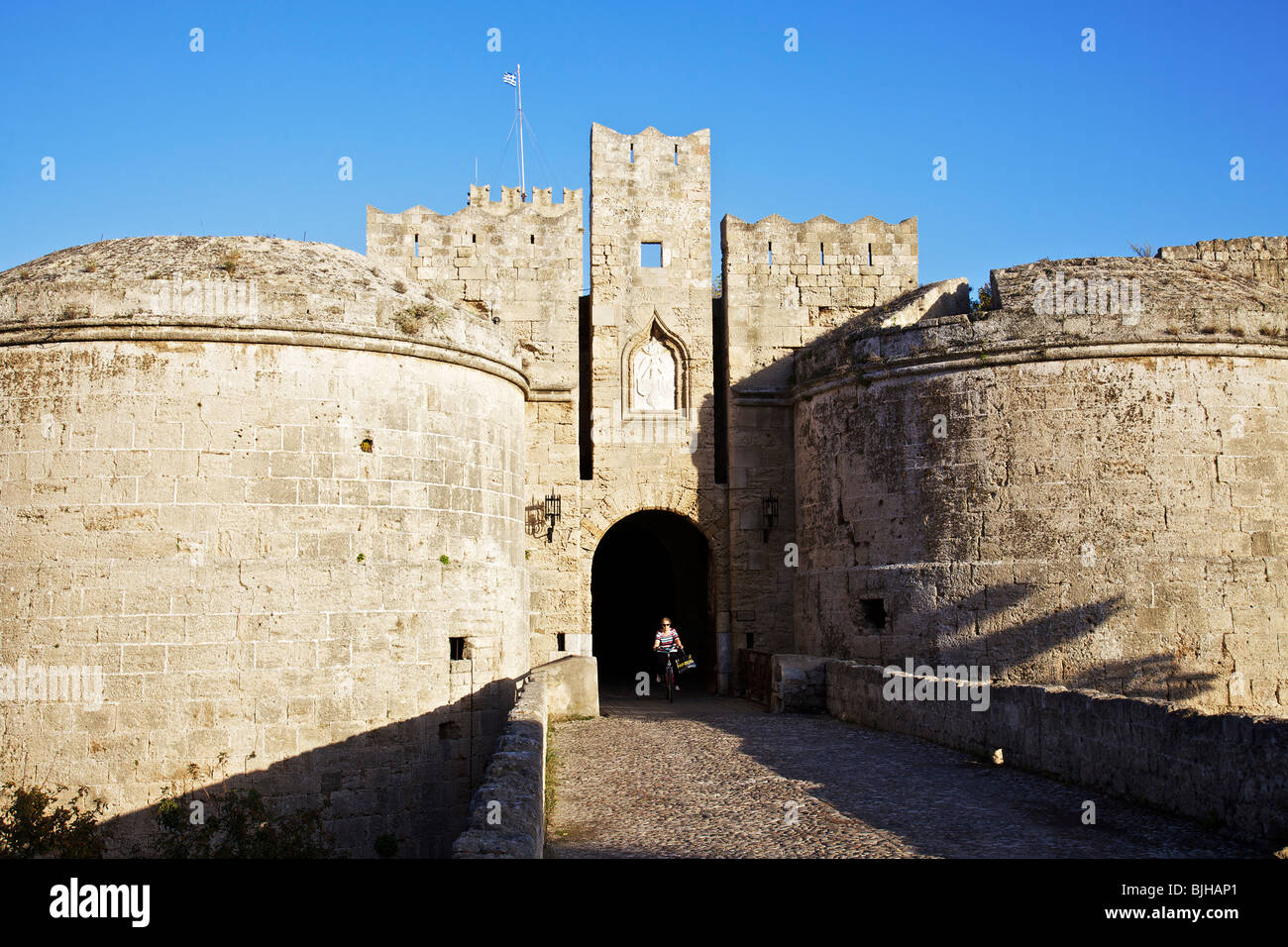 The Amboise gate entrance of the old town of Rhodes, Island of Rhodes ...