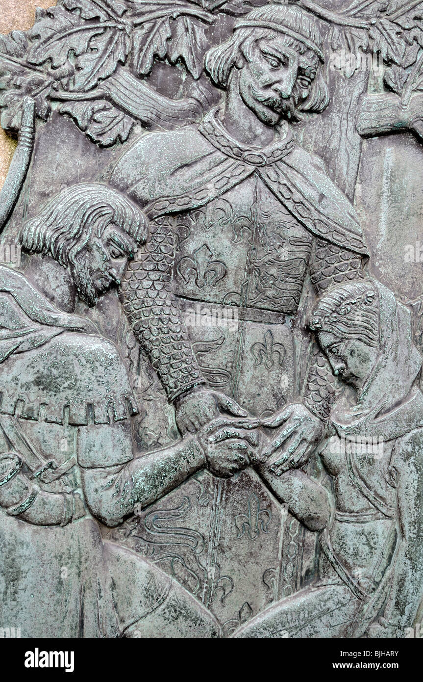 Nottingham Castle Bronze Relief Plaques Scene of The Legend Robin Hood ...