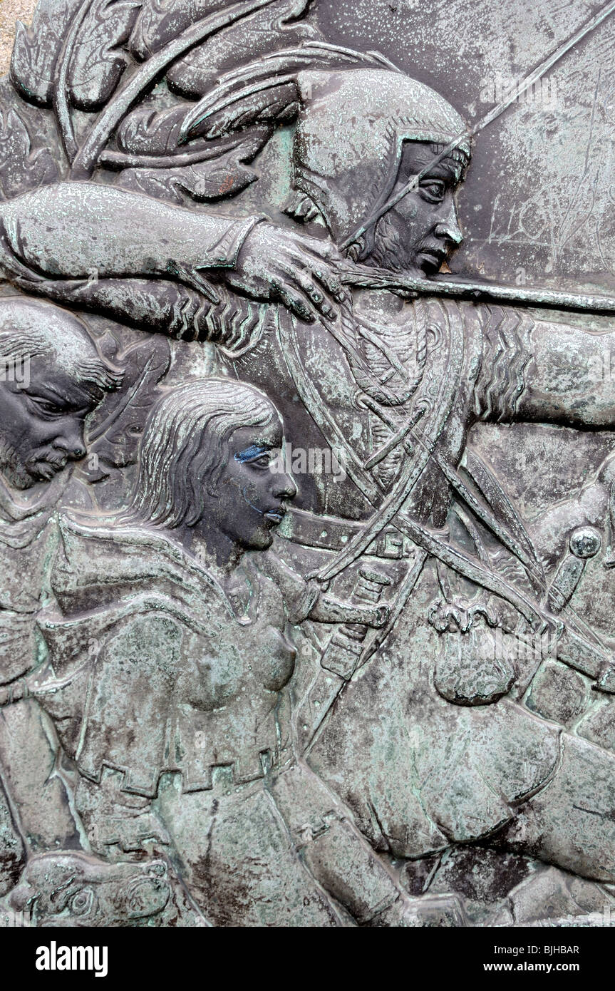 Nottingham Castle Bronze Relief Plaques Scene of The Legend Robin Hood ...