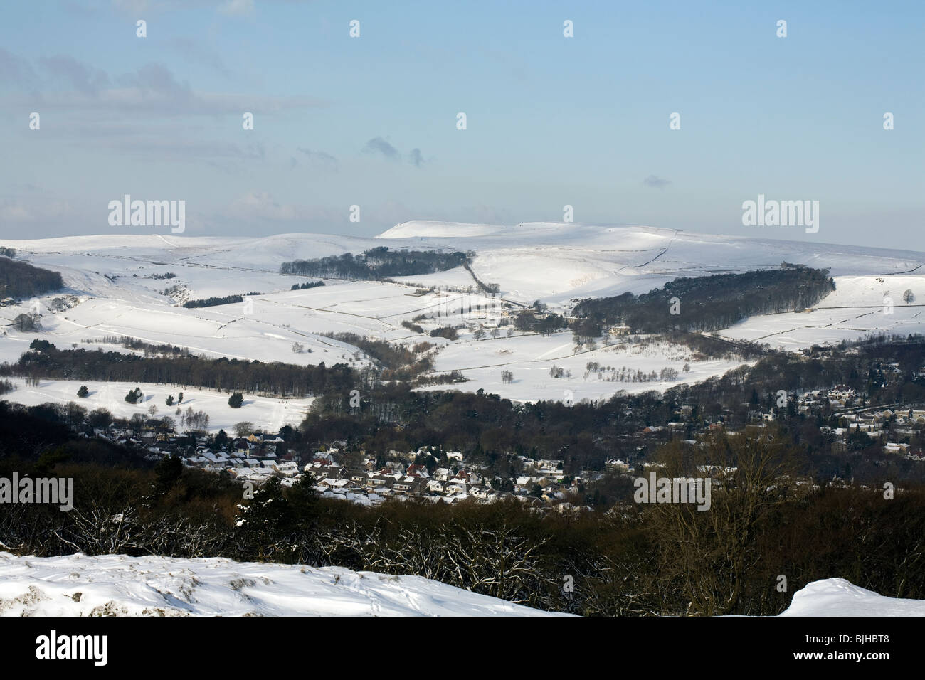 Buxton in winter with snow Derbyshire England Stock Photo - Alamy
