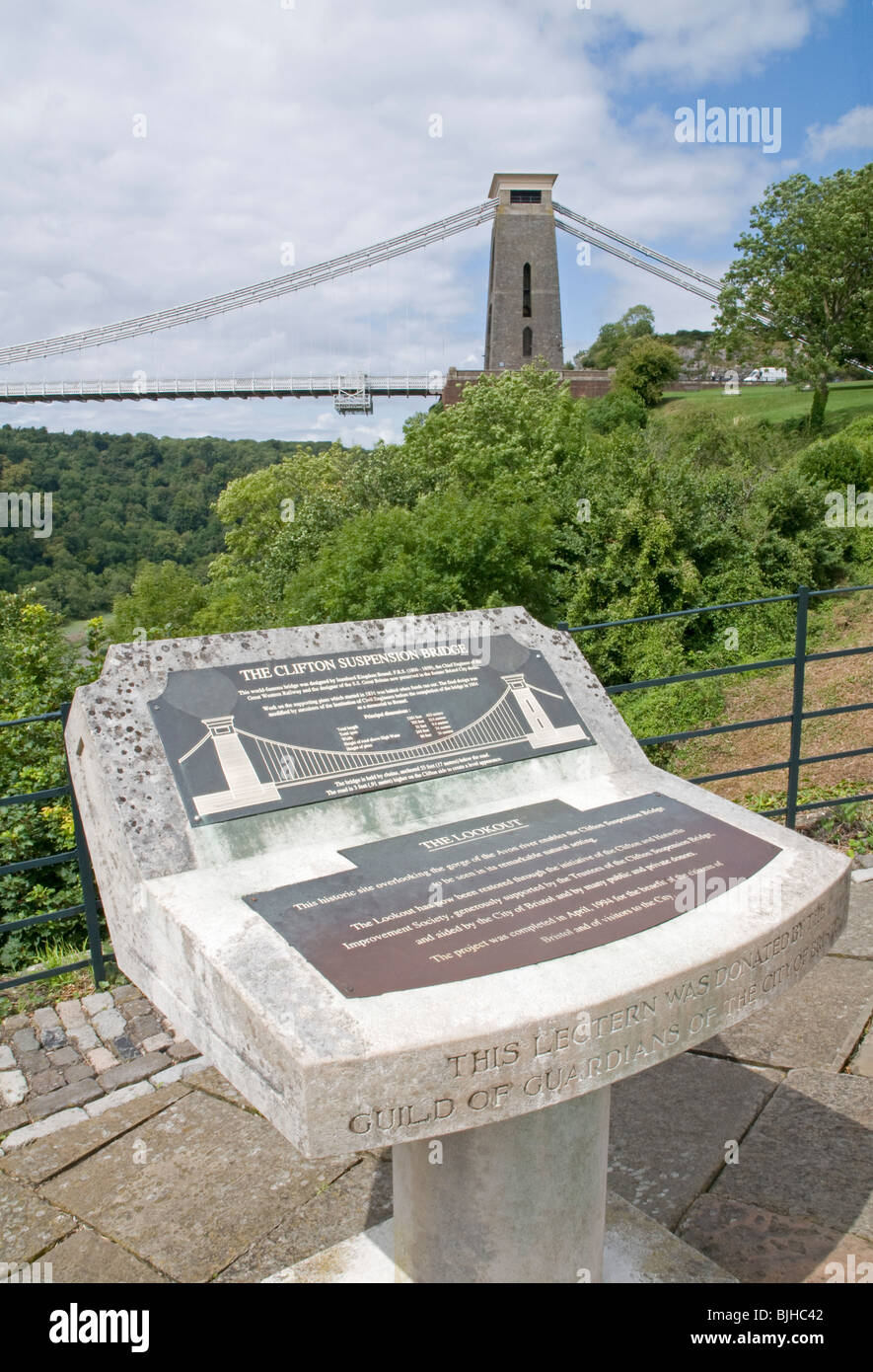 Clifton Suspension Bridge across the Avon Gorge at Bristol Stock Photo ...