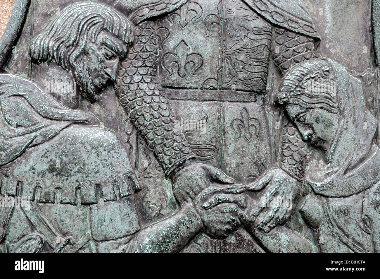 Nottingham Castle Bronze Relief Plaques Scene of The Legend Robin Hood ...
