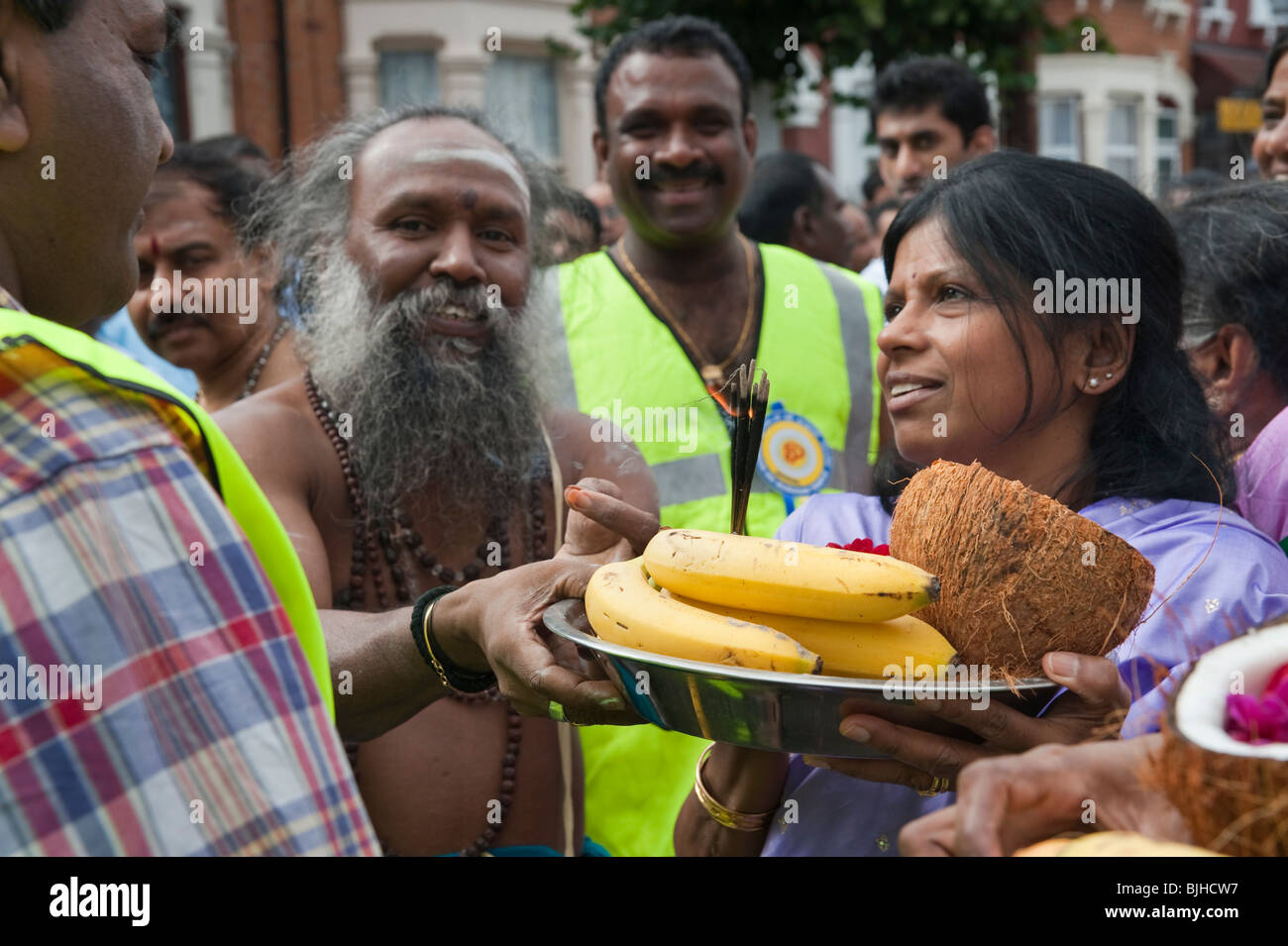 South Indian Hindus in East London take part in a traditional 'Ther ...