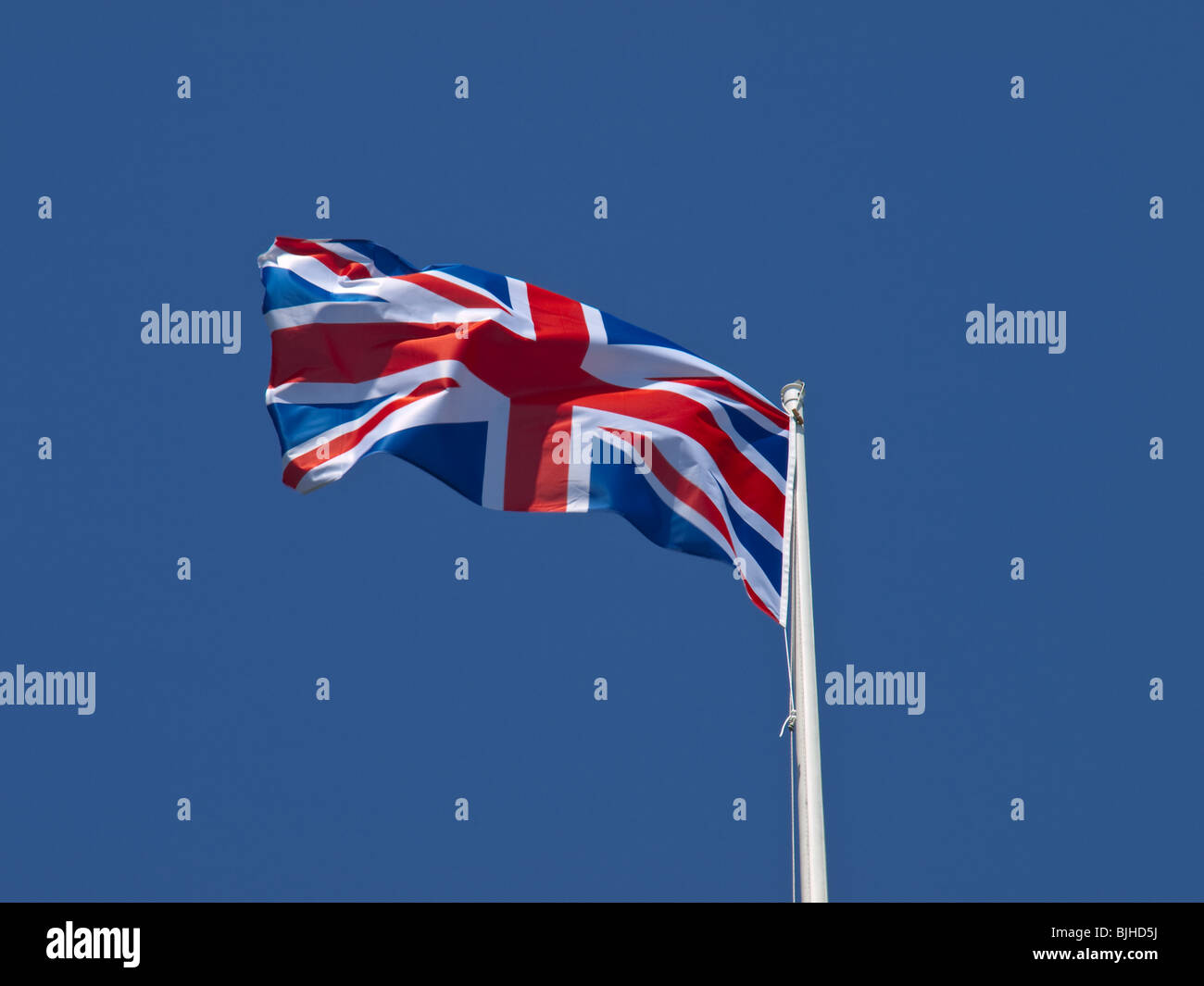 Union jack flag fluttering hi-res stock photography and images - Alamy