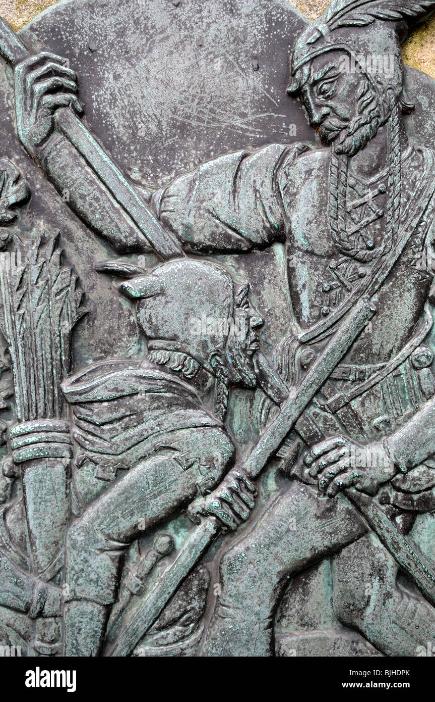 Nottingham Castle Bronze Relief Plaques Scene of The Legend Robin Hood ...