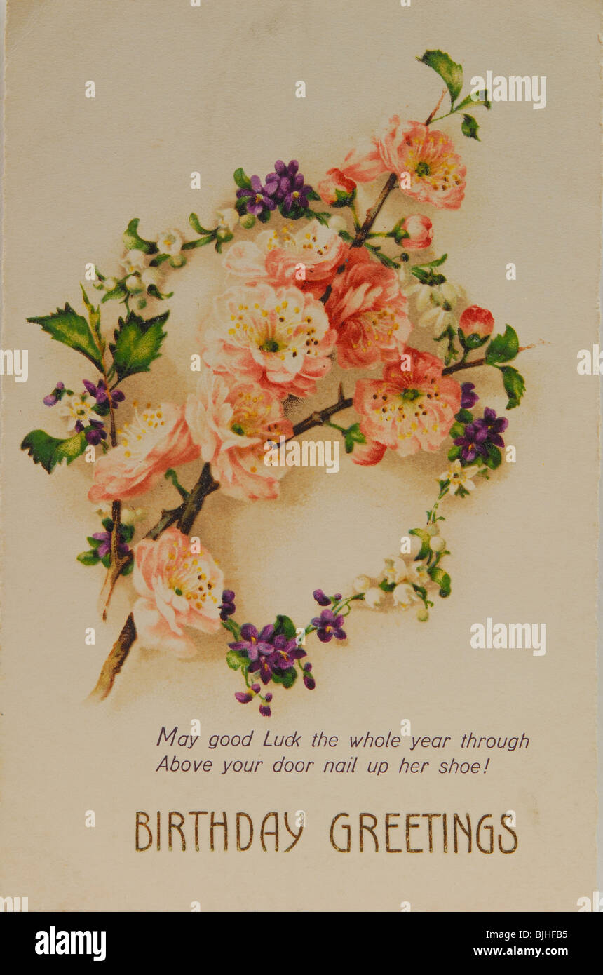 Early birthday card Cut Out Stock Images & Pictures - Alamy