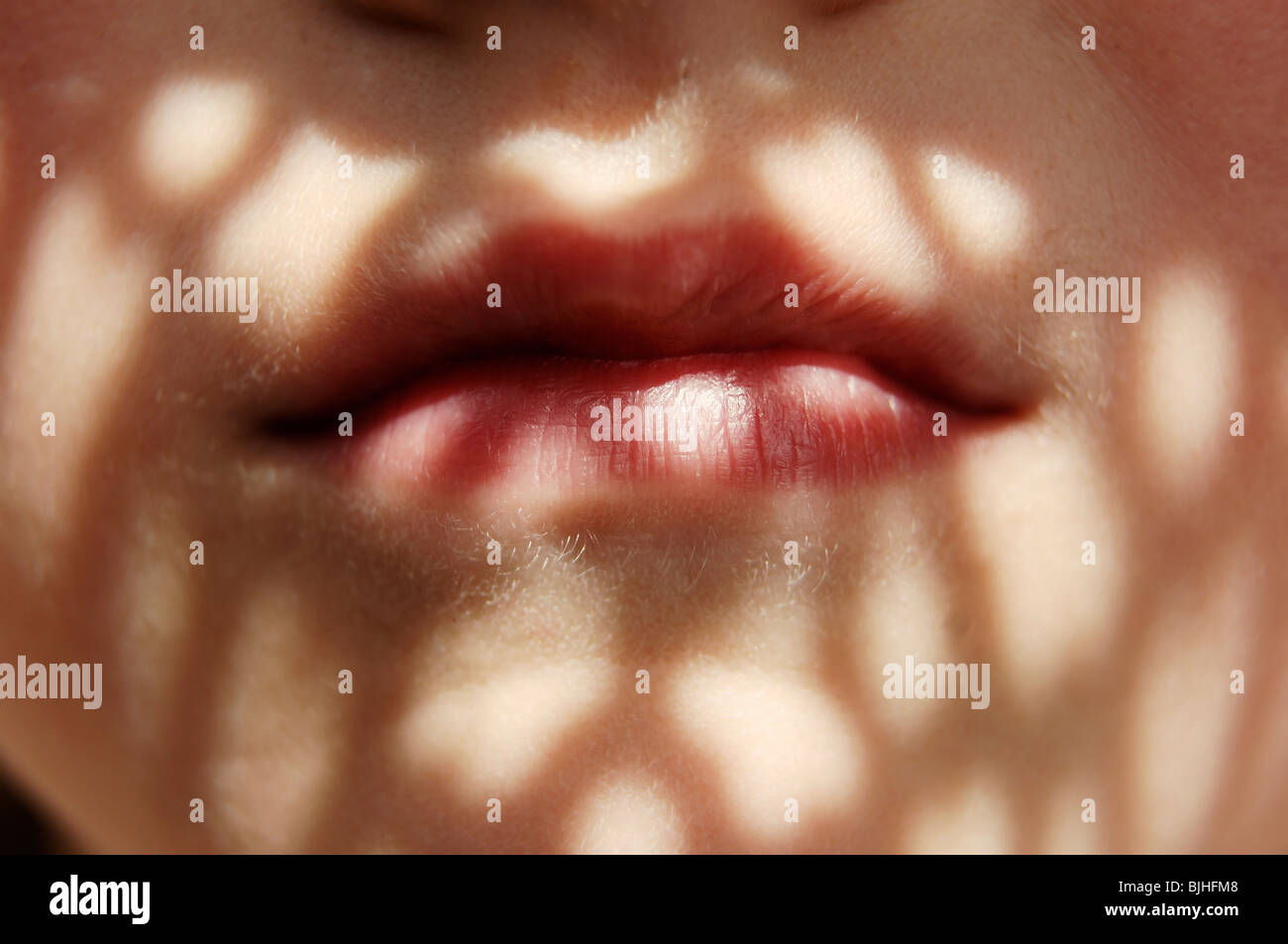 child lips with shadow pattern Stock Photo - Alamy