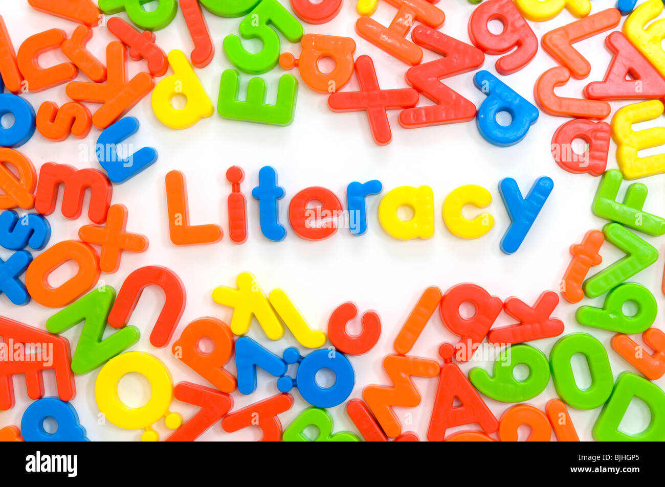 assorted coloured letters indicating reading and spelling skills Stock ...