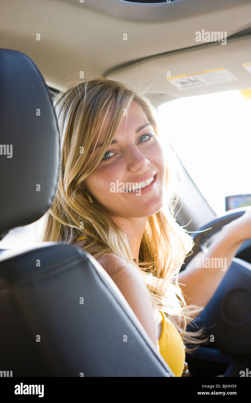 woman driving a car Stock Photo - Alamy