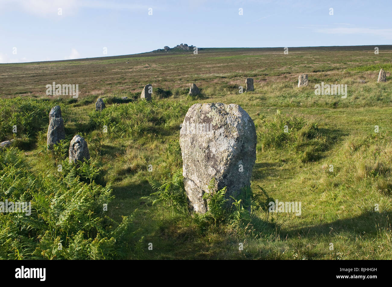Tregeseal Stone Circle - John Gollop Stock Photo - Alamy