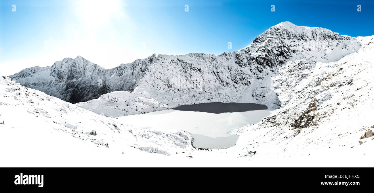 Mount Snowdon, Snowdonia, Wales in winter sunshine Stock Photo - Alamy