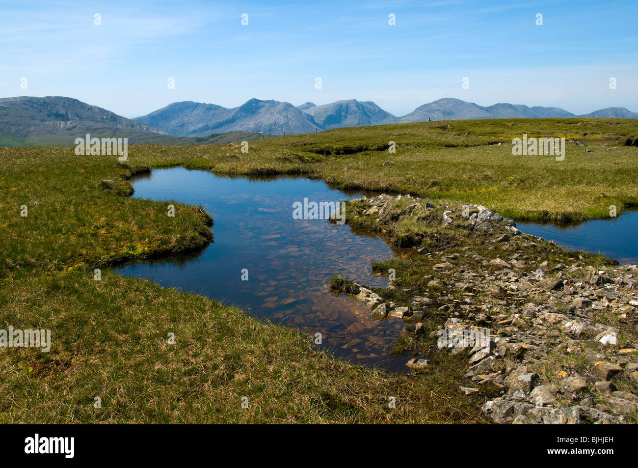 Lake with twelve bens in the distance hi-res stock photography and ...
