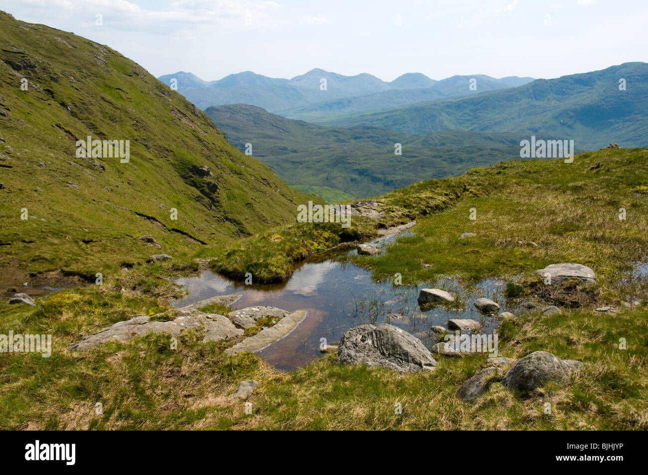 On the south east ridge of Mweelrea Mountain, County Mayo, Ireland ...