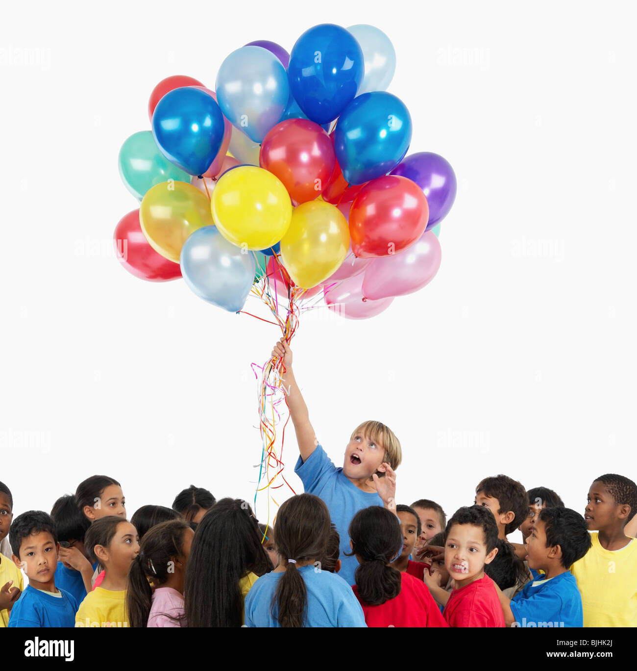 Children and balloons Stock Photo - Alamy