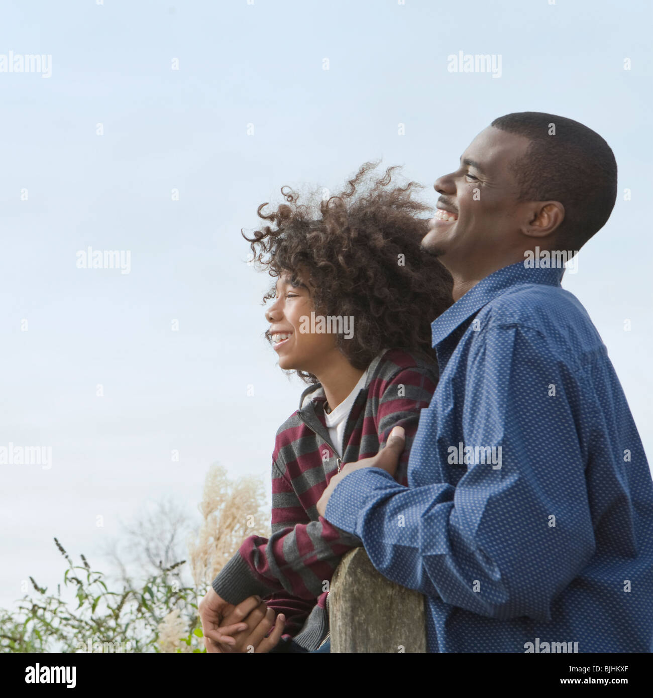 Portrait of man and child Stock Photo - Alamy
