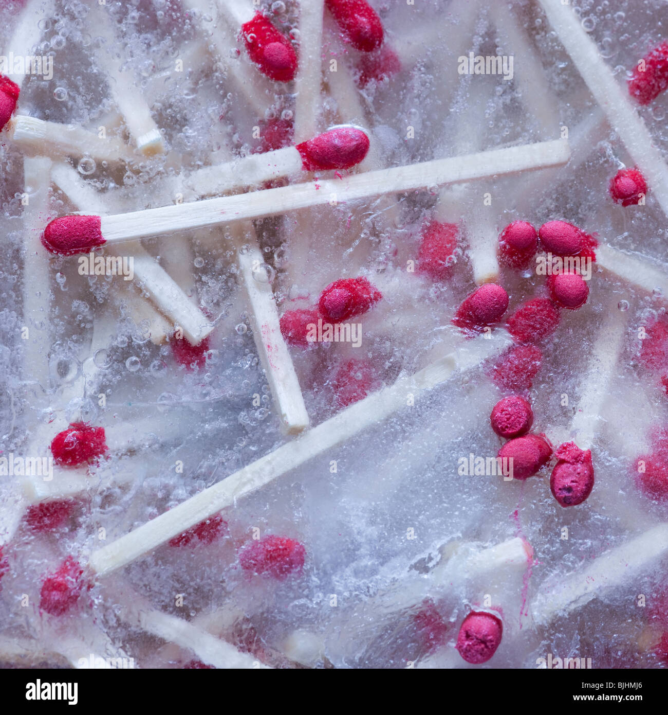 matches frozen in ice Stock Photo - Alamy