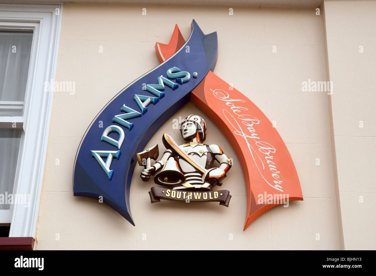 The sign for Adnams Sole Bay Brewery, Southwold, Suffolk, UK Stock ...