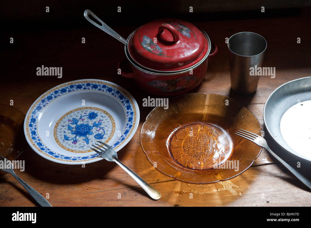 Possessions inside a poor Muslim family home. Rwanda Stock Photo - Alamy