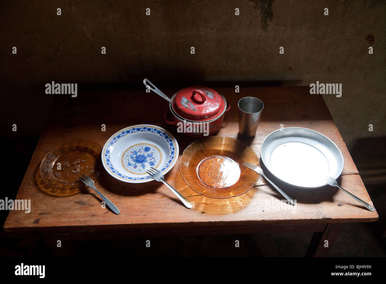 Possessions inside a poor Muslim family home. Rwanda Stock Photo - Alamy