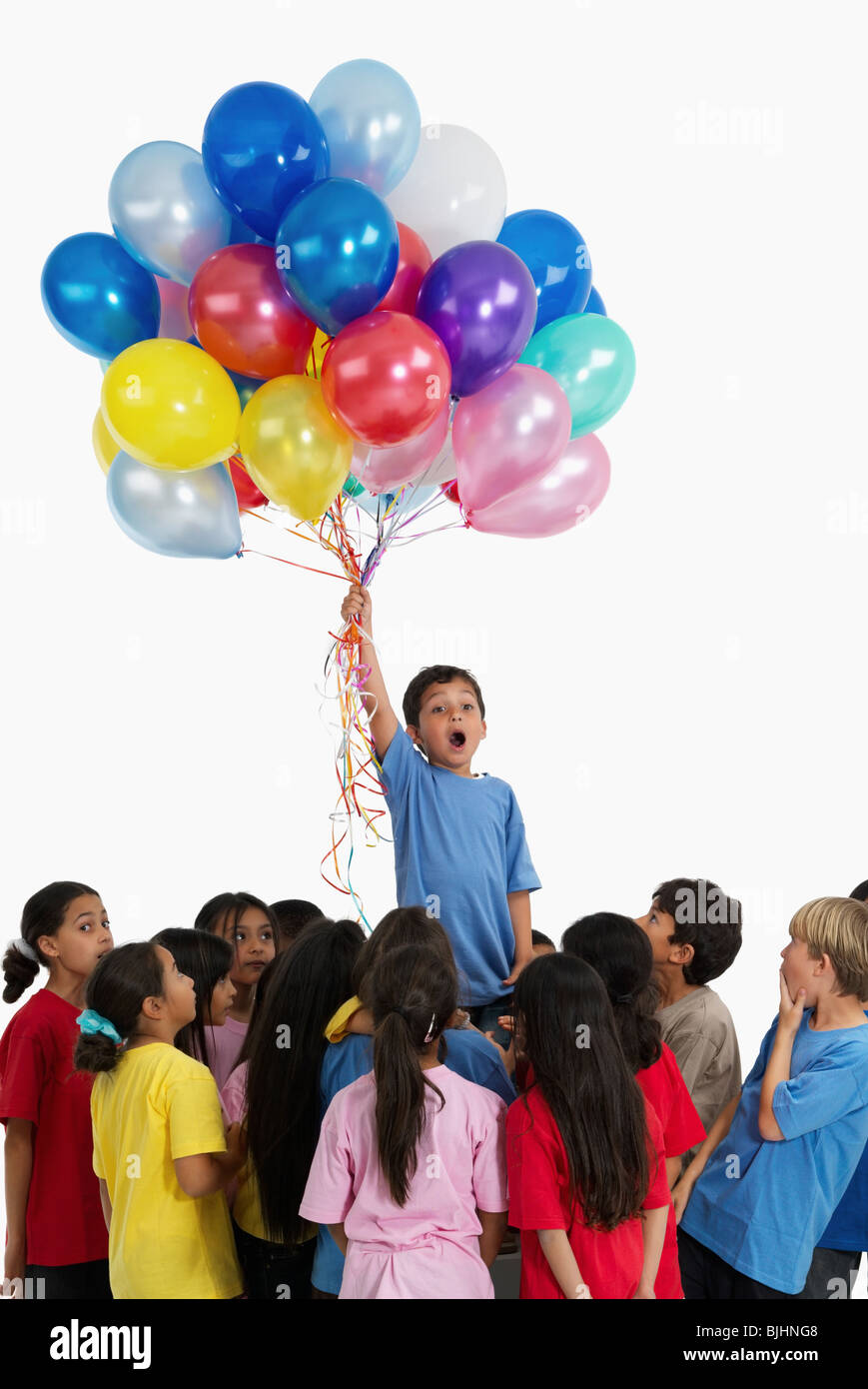 Children and balloons Stock Photo - Alamy