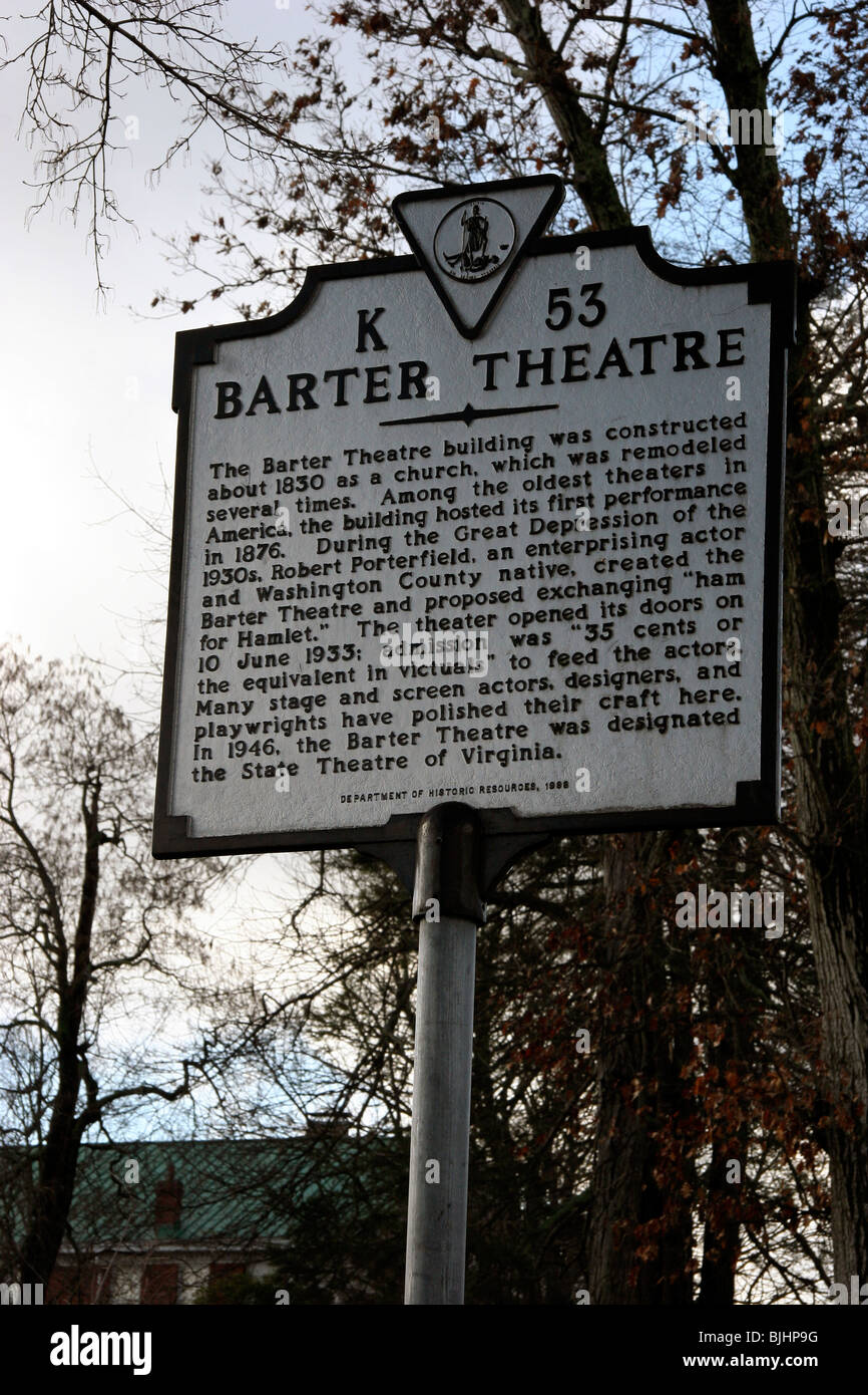 Barter Theatre The Barter Theatre building was constructed about 1830 ...