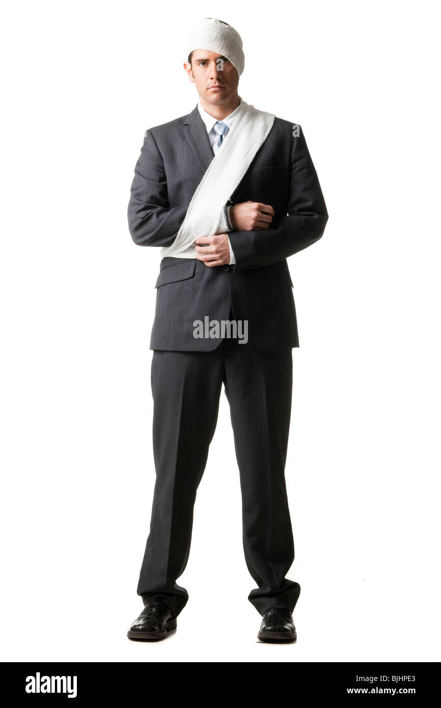 Man with bandages Cut Out Stock Images & Pictures - Alamy