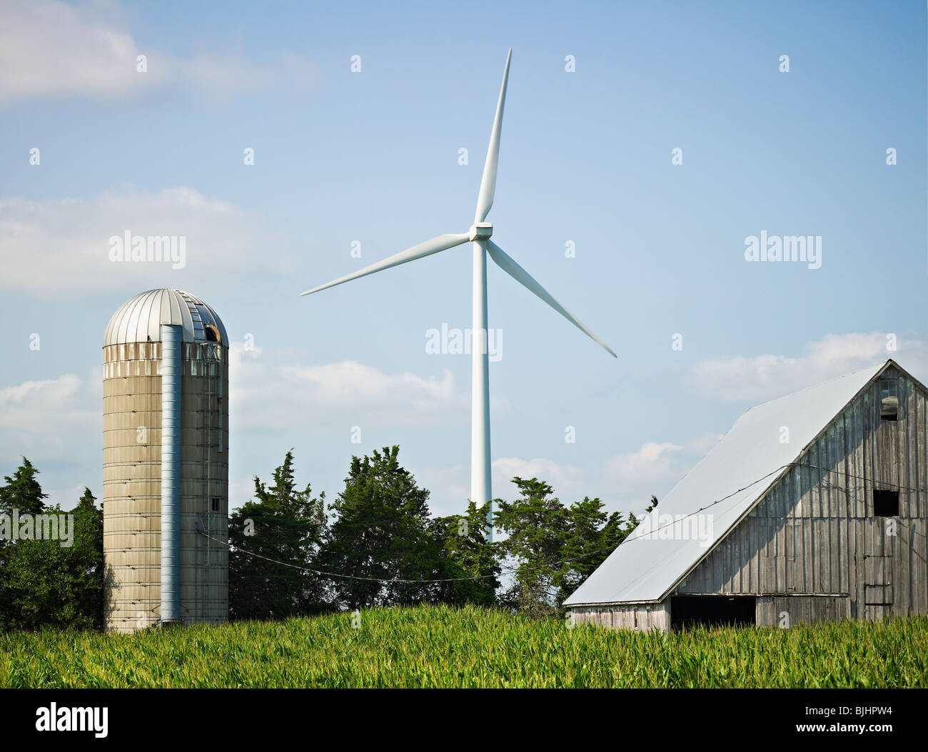 Nebraska farm land wind turbine hi-res stock photography and images - Alamy