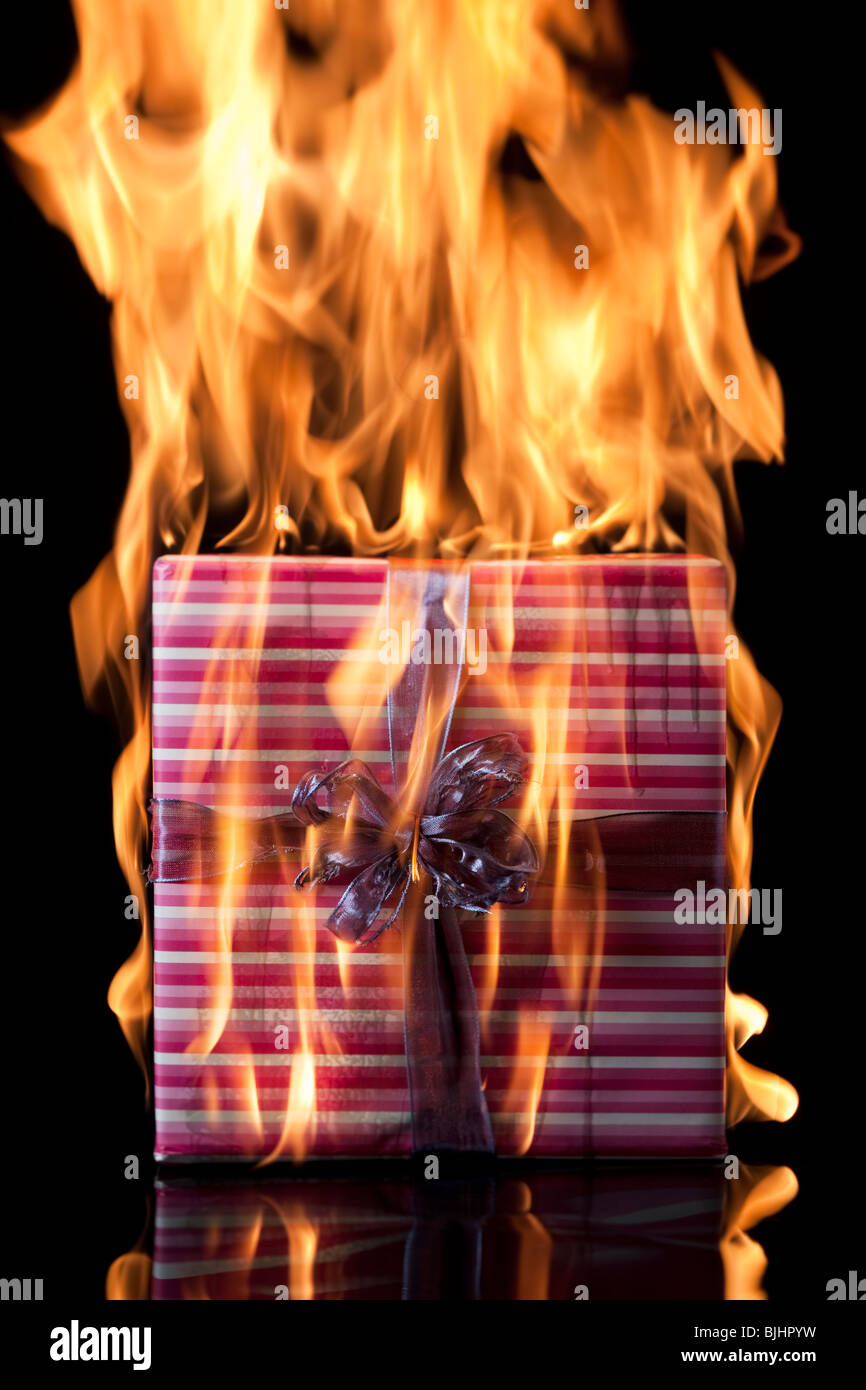 present on fire Stock Photo - Alamy