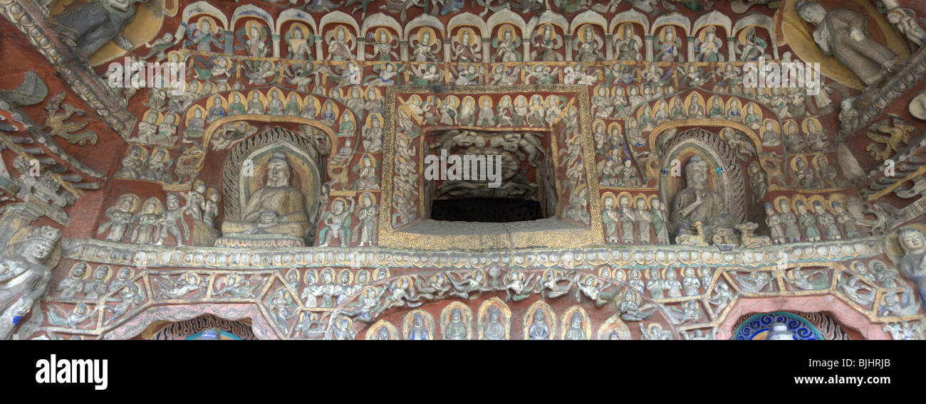 The Yungang Grottoes are ancient Buddhist temple grottoes near the city ...