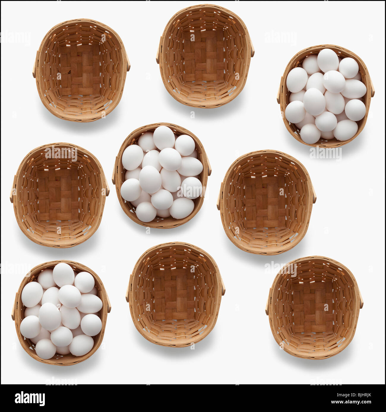 Baskets of eggs Stock Photo - Alamy