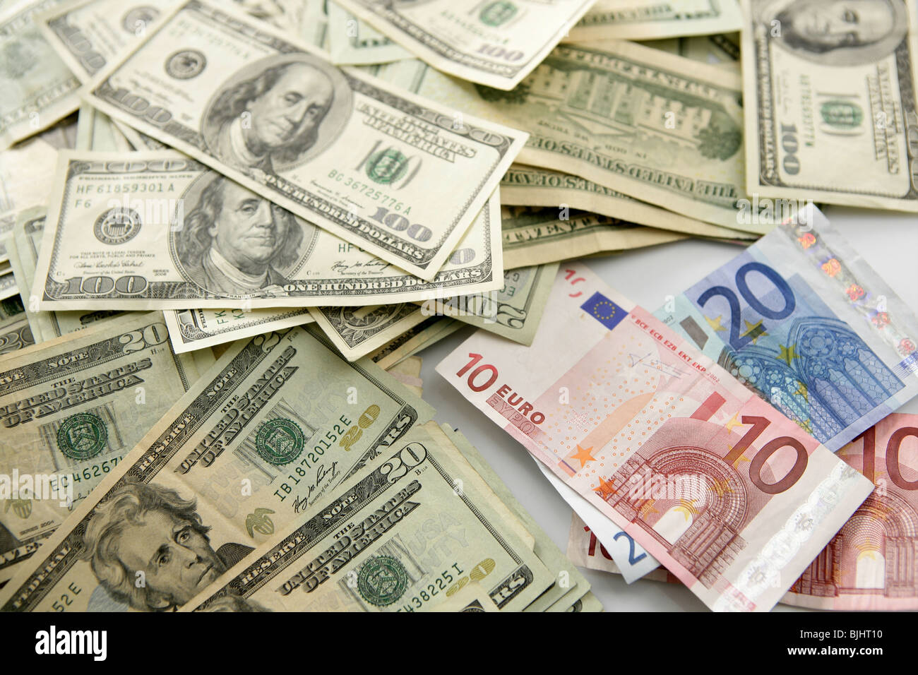Dollar versus euro notes hi-res stock photography and images - Alamy