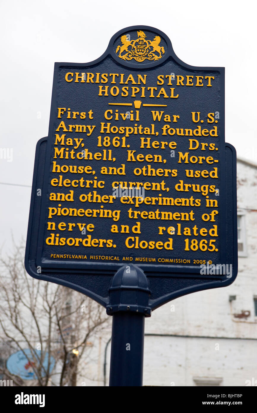 Christian Street Hospital First Civil War U.S. Army Hospital, founded ...