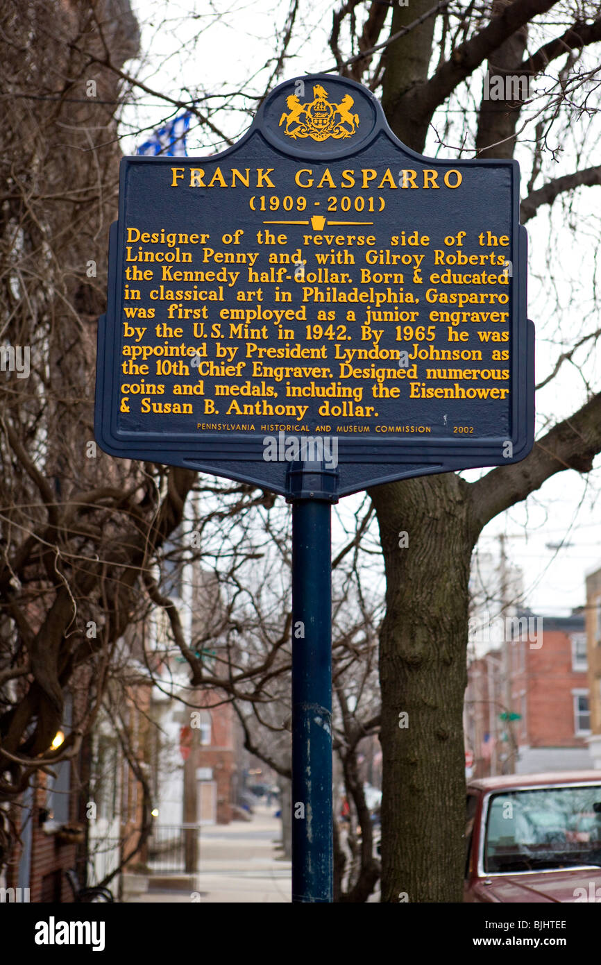 Frank Gasparro (1909-2001) Designer of the reverse side of the Lincoln ...