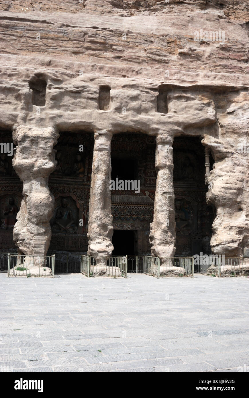 The Yungang Grottoes are ancient Buddhist temple grottoes near the city ...