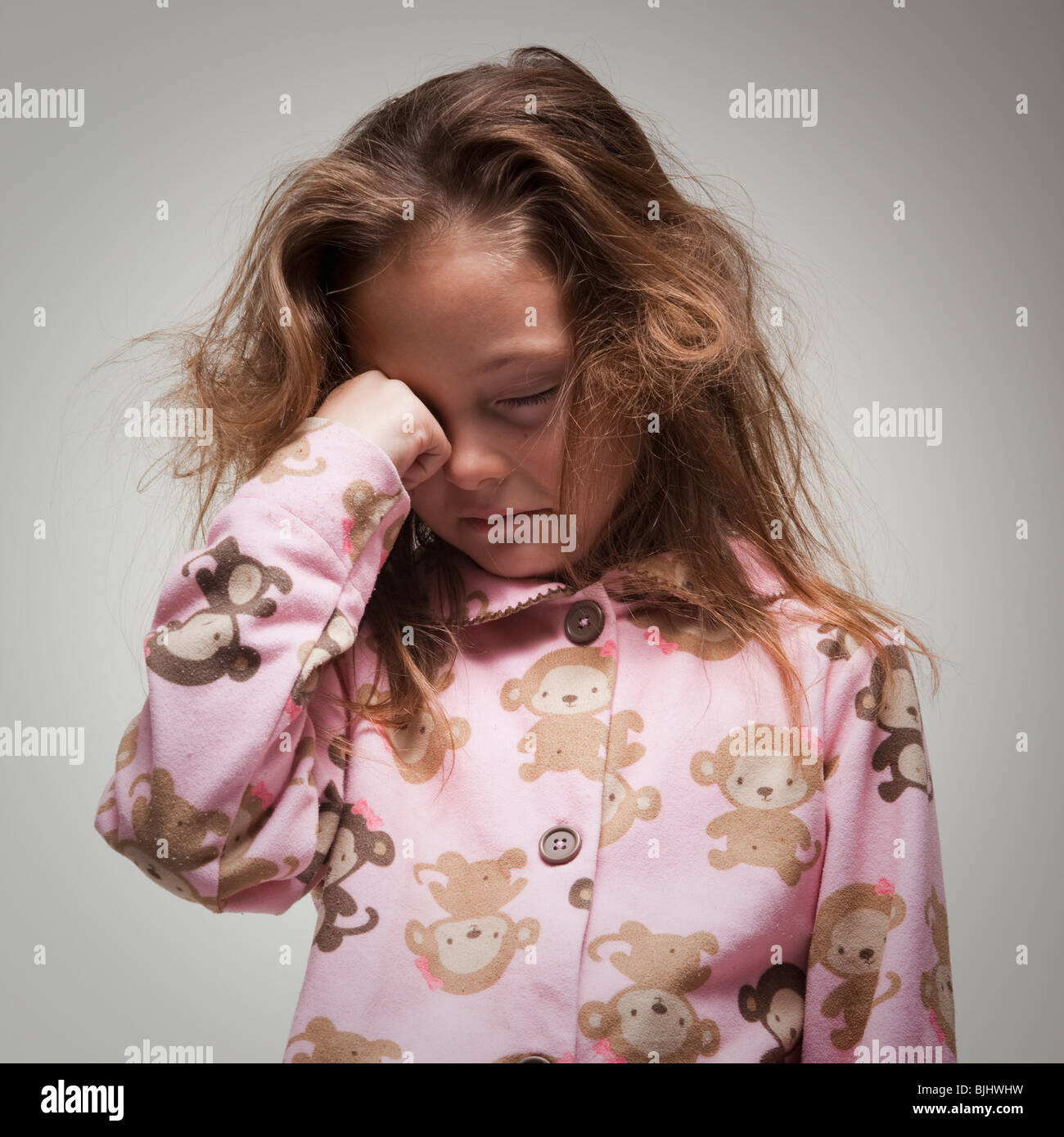 Girl rubbing eyes waking up hi-res stock photography and images - Alamy