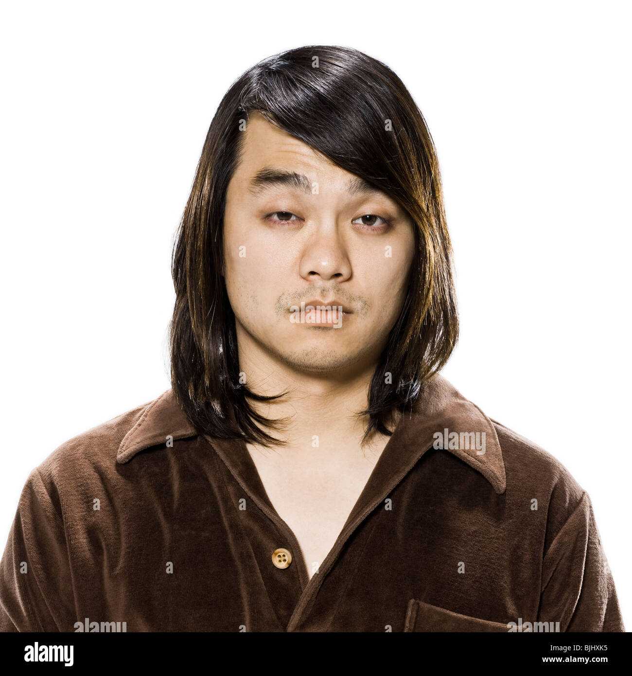 Long hair korean man hi-res stock photography and images - Alamy