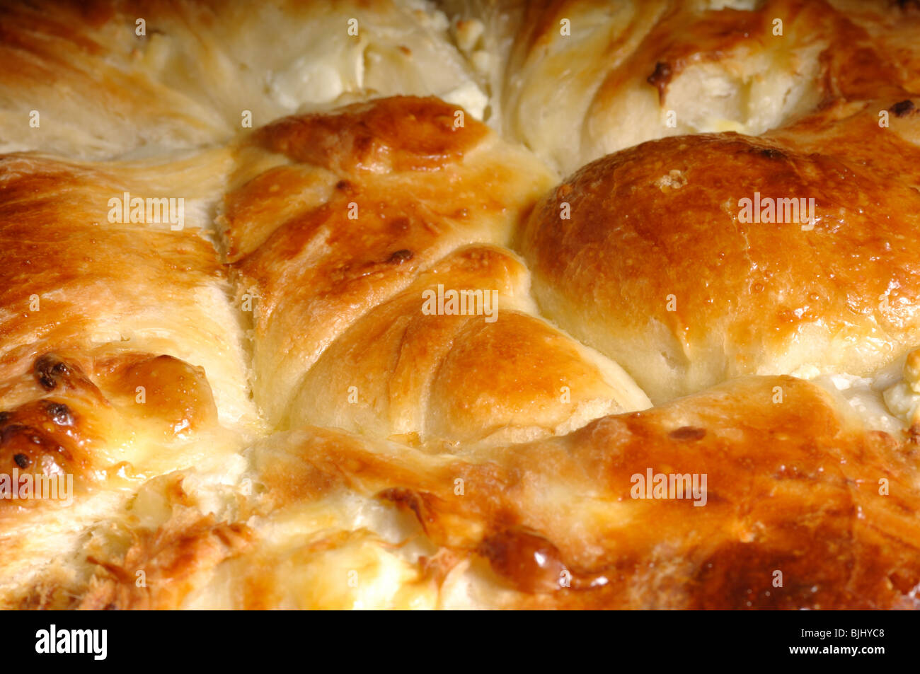 Traditional bulgarian banitsa stuffed with feta cheese Stock Photo - Alamy