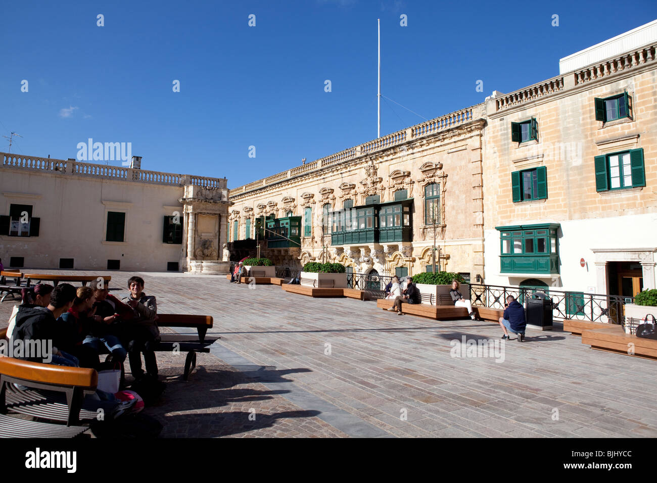 Republic square, Valletta, Malta Stock Photo - Alamy