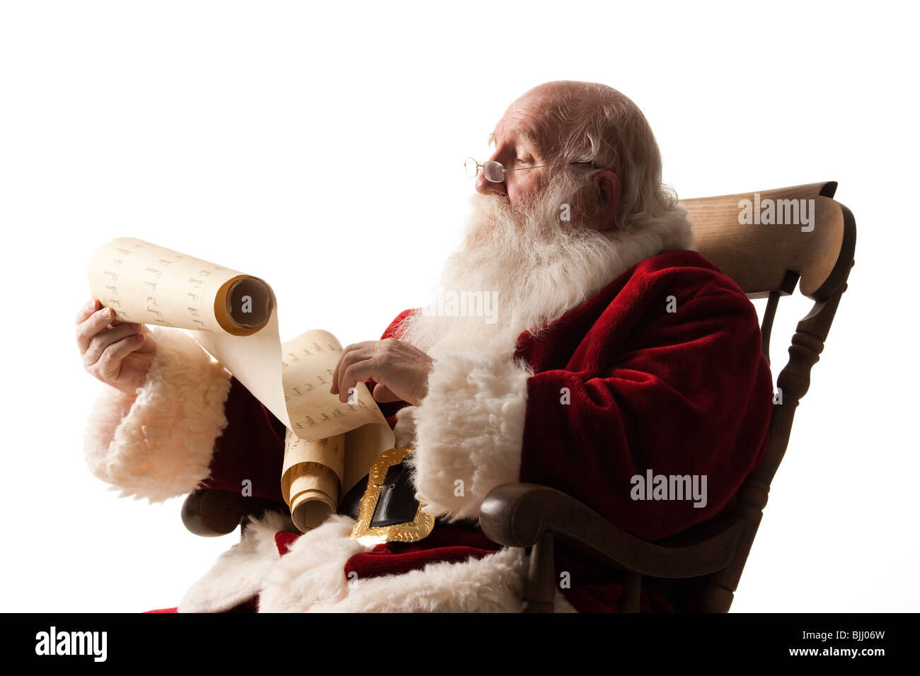 santa claus checking his list Stock Photo - Alamy